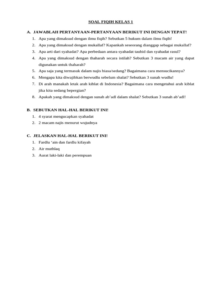 Contoh B-Soal Indonesia | PDF