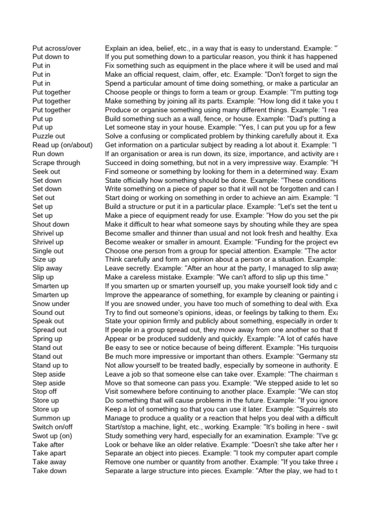 Phrasal Verb 2 | PDF