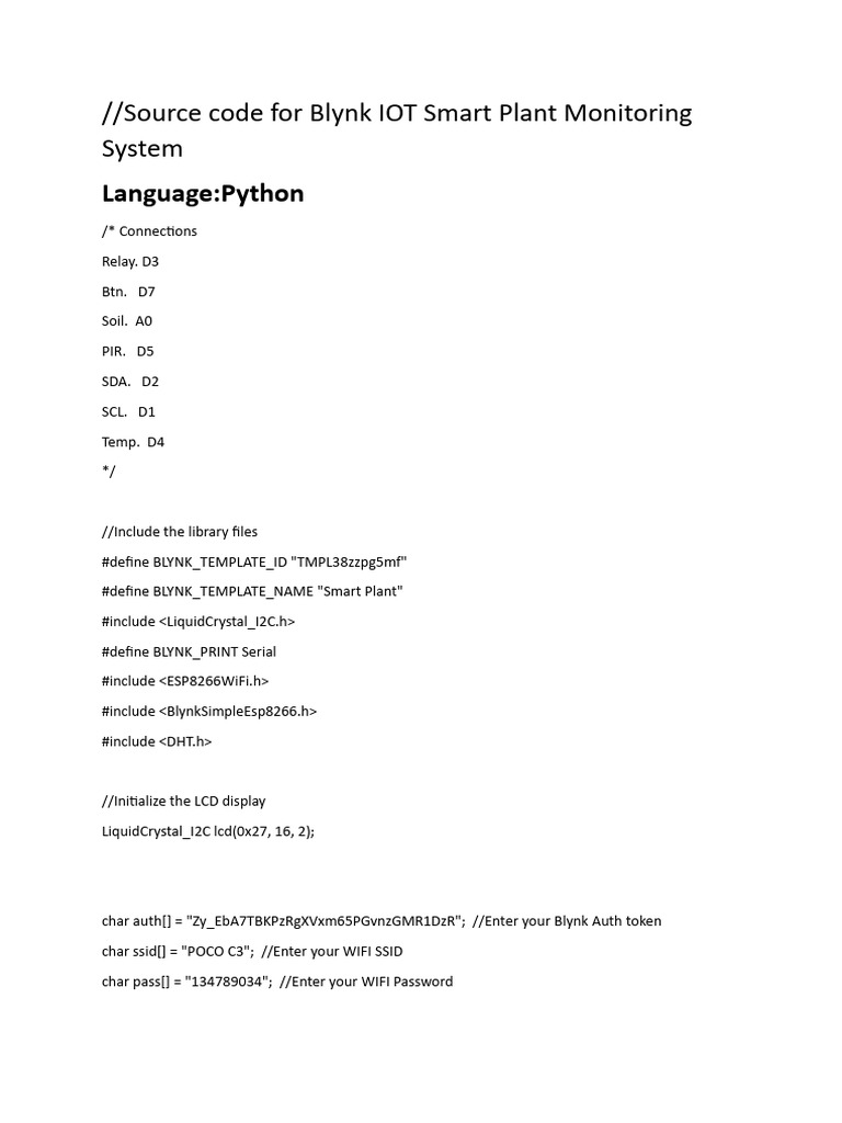 Source code for Blynk IOT | PDF | Computing | Computer Engineering