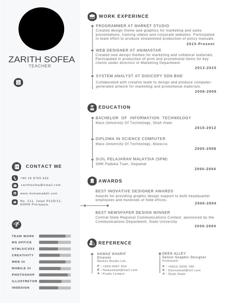 RESUME INFOGRAFIK | PDF | Design | Computing