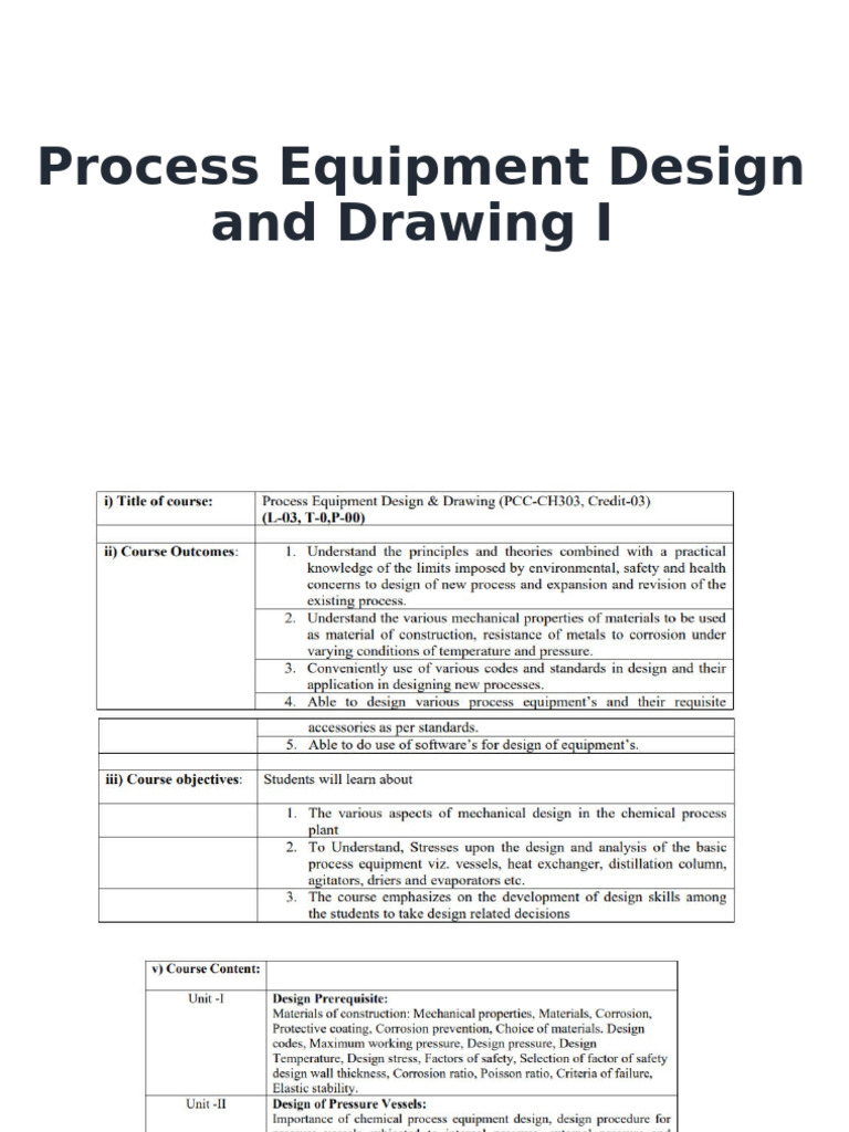 Process Euipment Design and Drawing I - Heat Exchanger | PDF | Heat ...