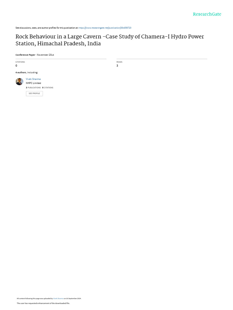 Chamera-I Hydro Power Rock Study | PDF | Fracture | Hydroelectricity