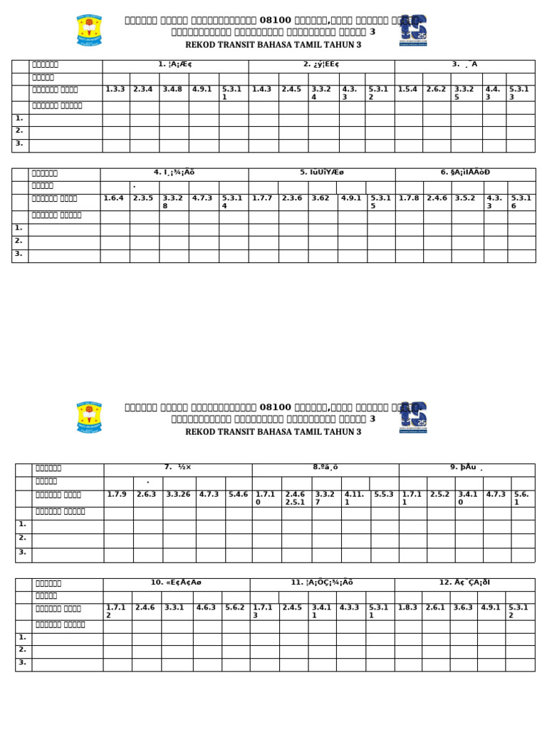 Rekod Transit BT THN 3 2023 | PDF