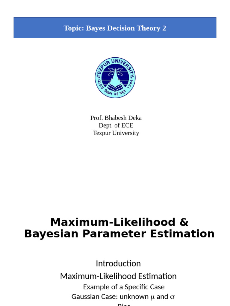 4.2 Bayes Decision Theory | PDF | Bayesian Inference | Normal Distribution