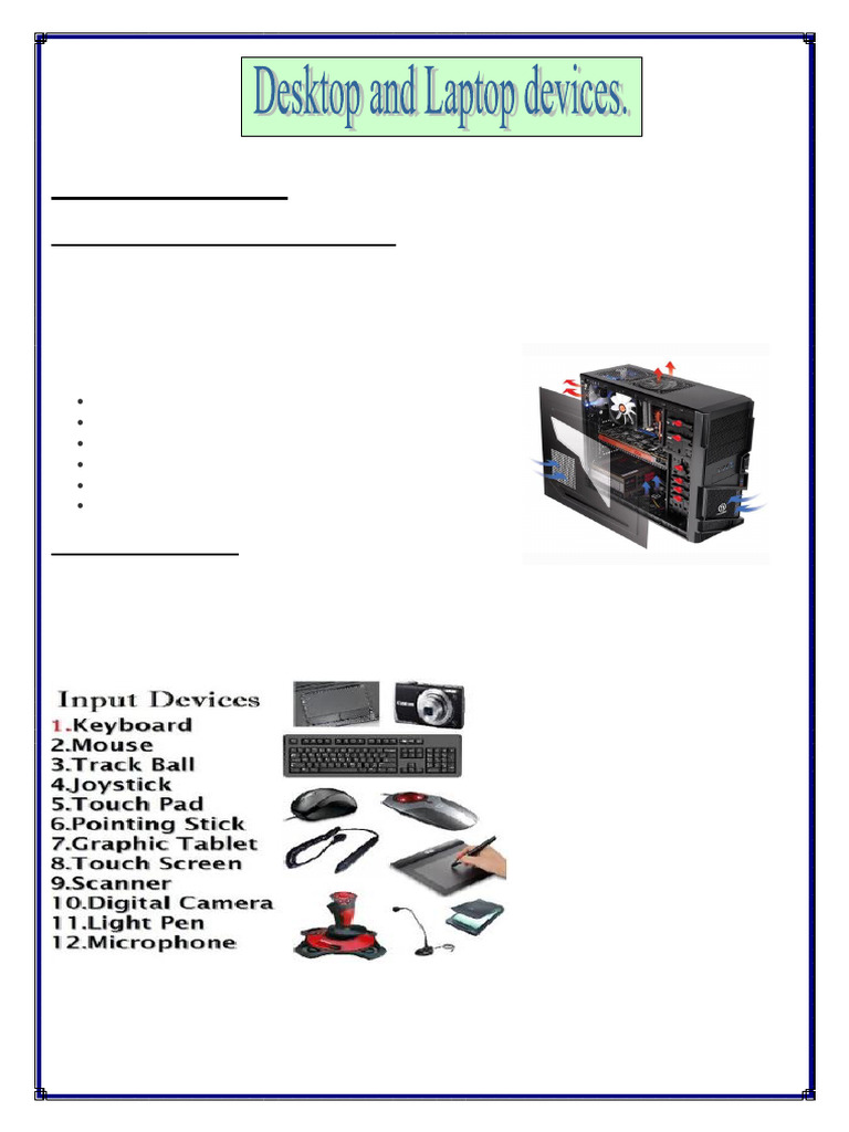 DESKTOP AND LAPTOP | PDF | Computer Data Storage | Laptop