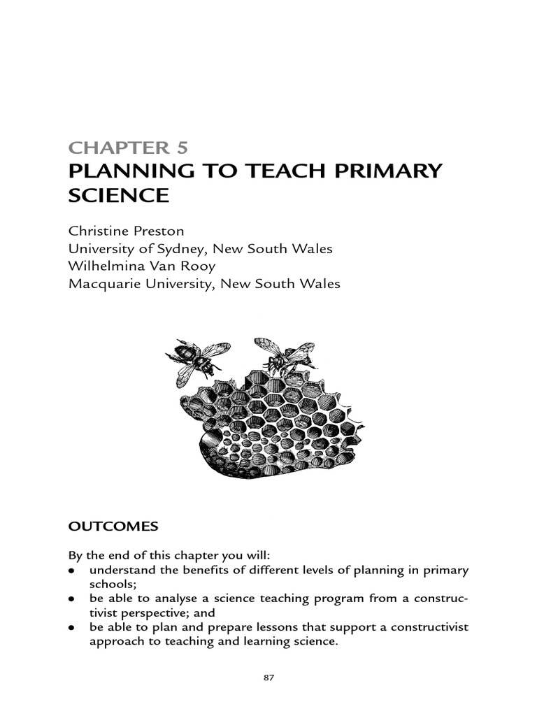 The Art of Teaching Primary School Science - (Chapter 5 - Planning To Teach Primary Science ...