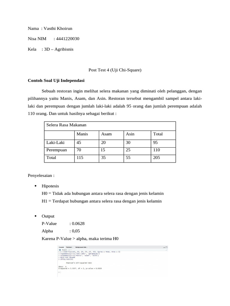 Ahya Muhtadi - Uji Chisquare | PDF