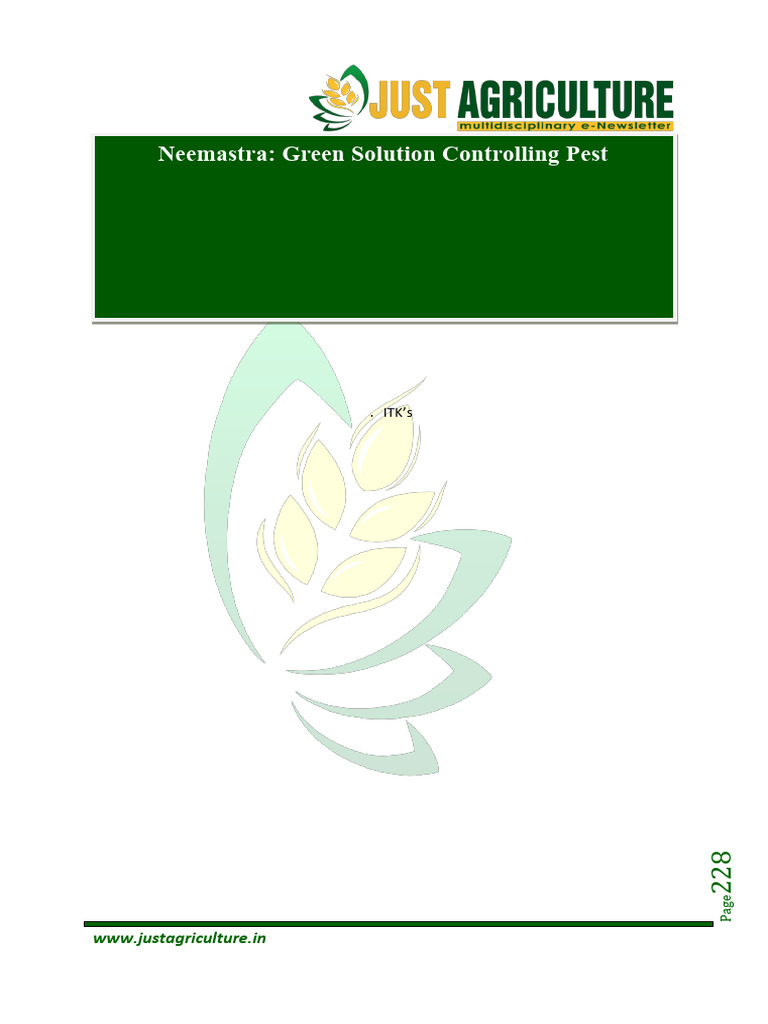 Neemastra: Organic Pest Control Guide | PDF | Pesticide | Organic Farming