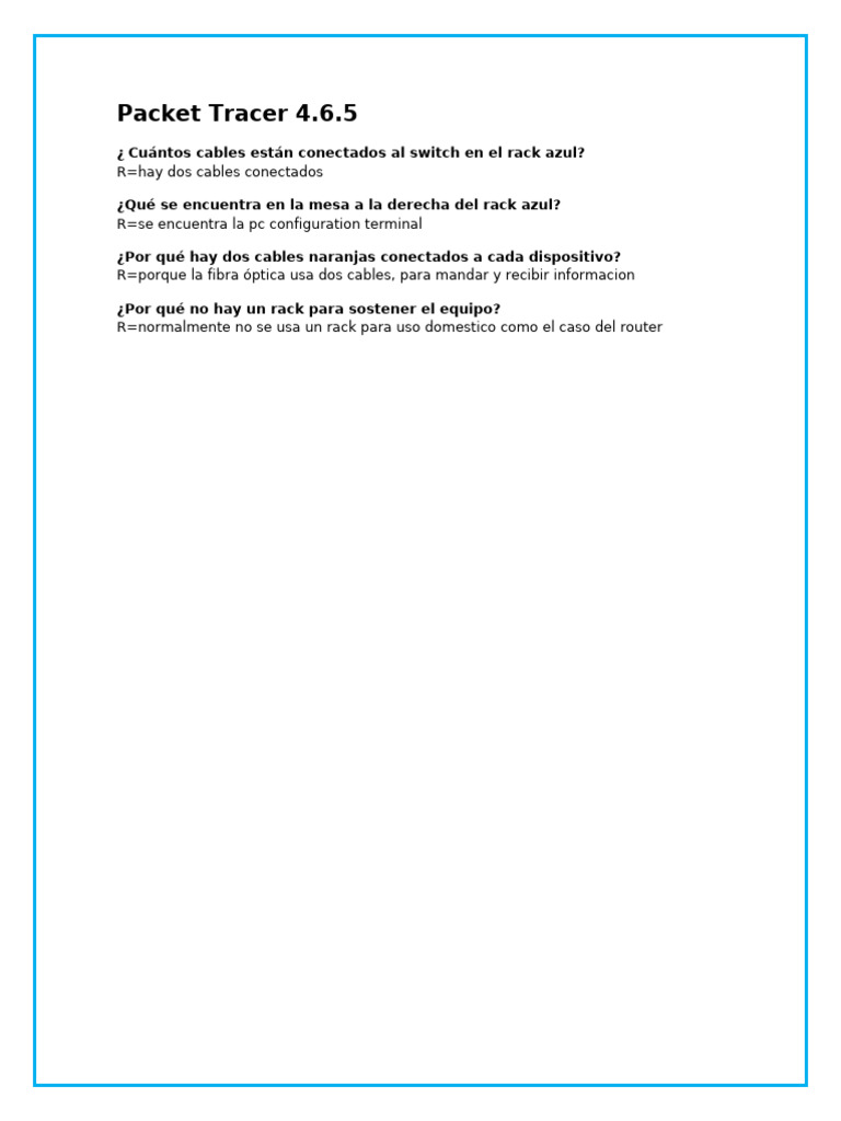 Packet Tracer 4.6.5 | PDF