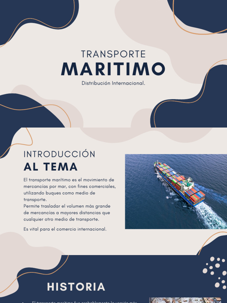 Presentación Transporte Maritimo | PDF | Transporte | Comercio