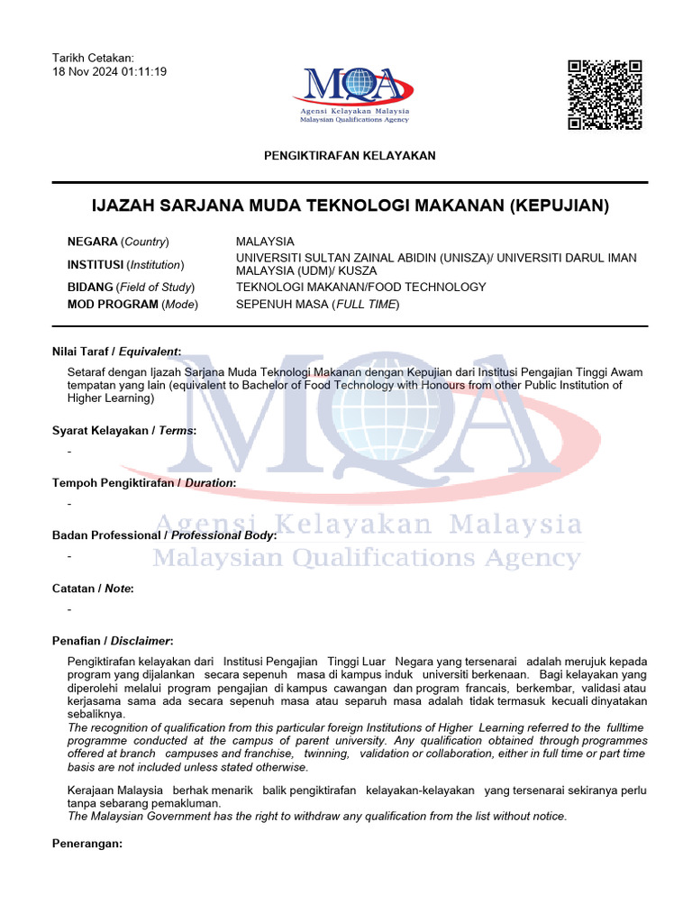 Mqa Unisza | PDF