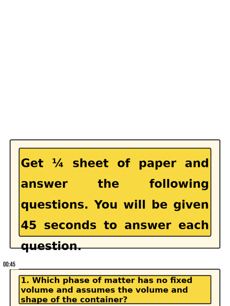 Matter and Phase Change Quiz | PDF | Chemical Substances | Chemical ...