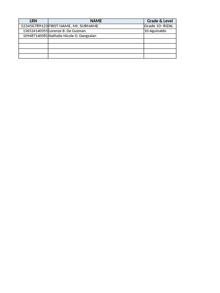 Student Profile | PDF