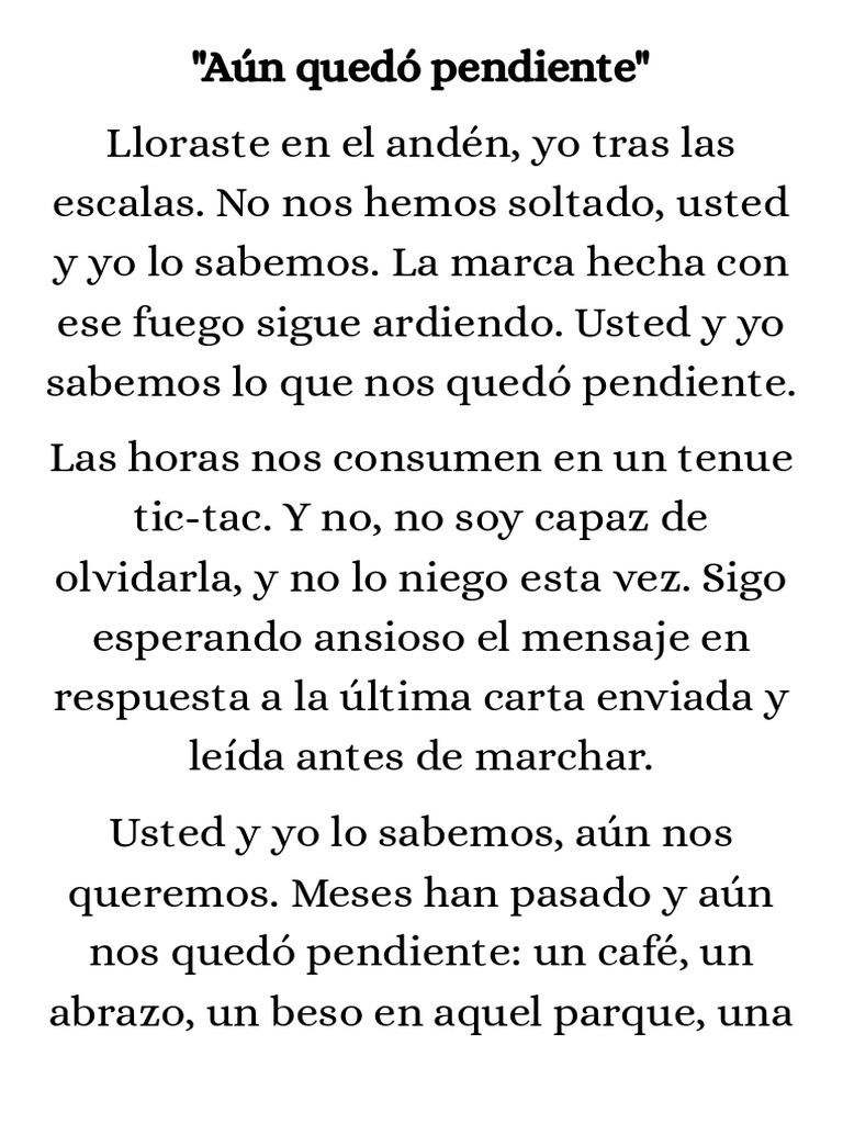 Aún Quedó Pendiente | PDF