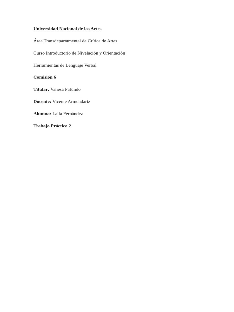 Laila Fernandez tp2 reescritura com6 | PDF | Conocimiento ...