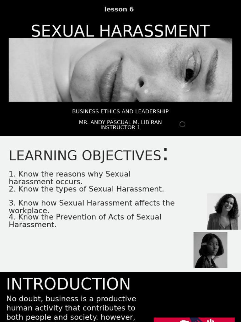 BELPPTLESSON6 | PDF | Sexual Harassment | Harassment