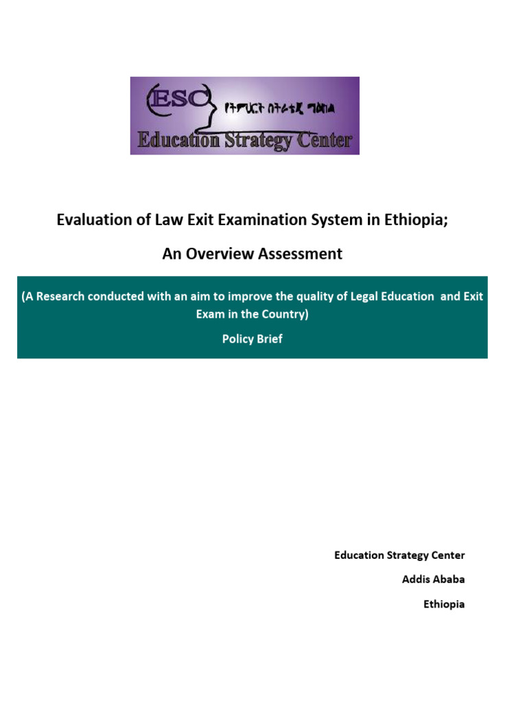 Evaluation of Law Exit Examination Syste | PDF | Curriculum ...