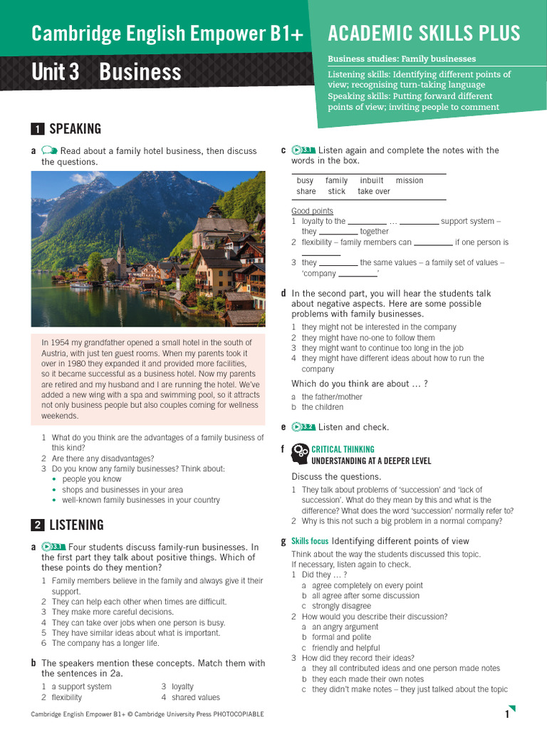 Unit 3 Academic Skills Plus Lesson | PDF | Human Communication