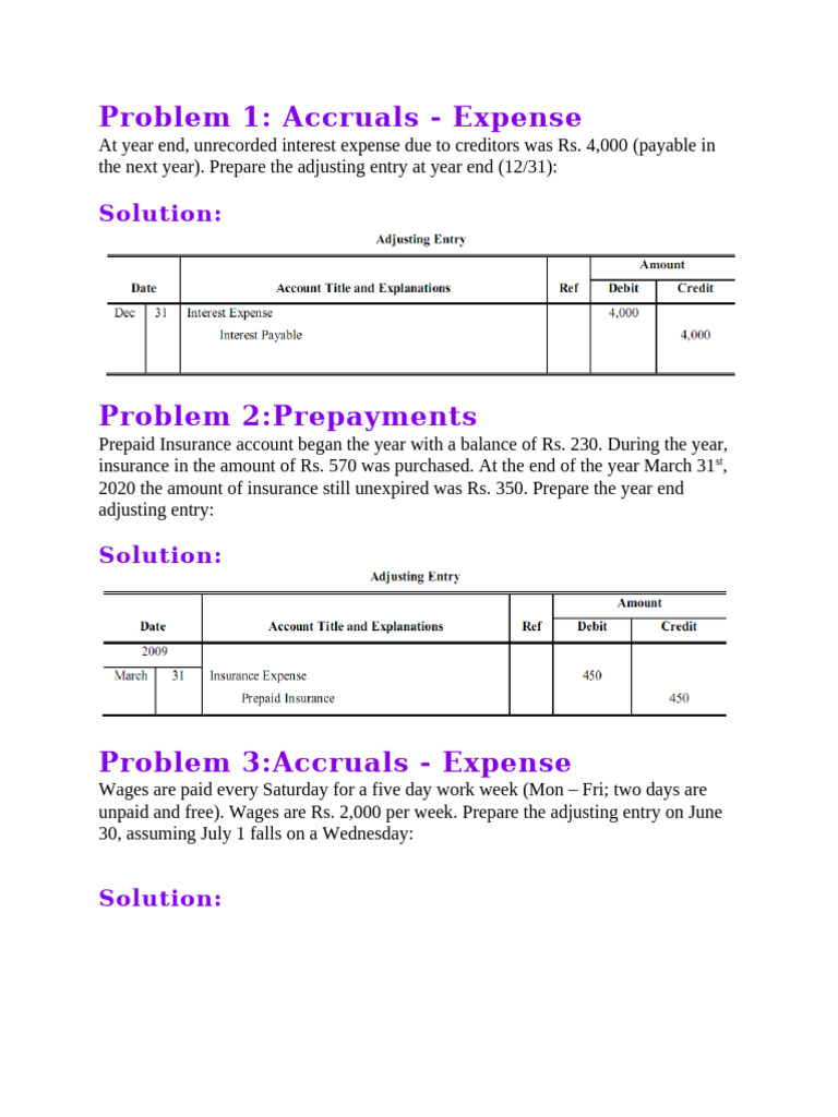Module 1 - Illustration Adjusting Entries | PDF