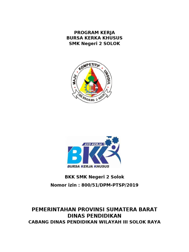 Program Kerja BKK | PDF