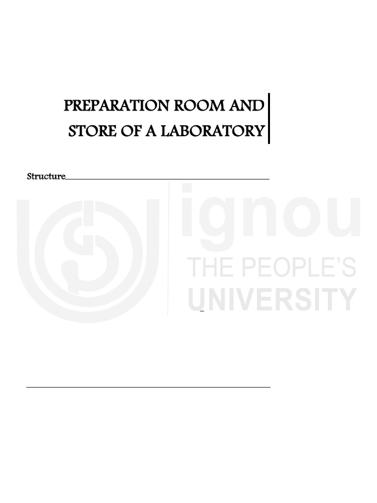 Laboratory Preparation Room Essentials | PDF | Laboratories ...