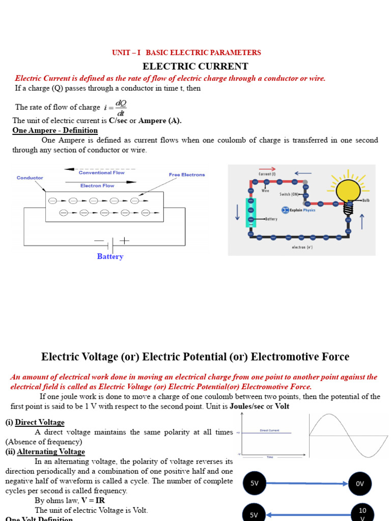 1 unit (part1) | PDF | Capacitor | Electric Power
