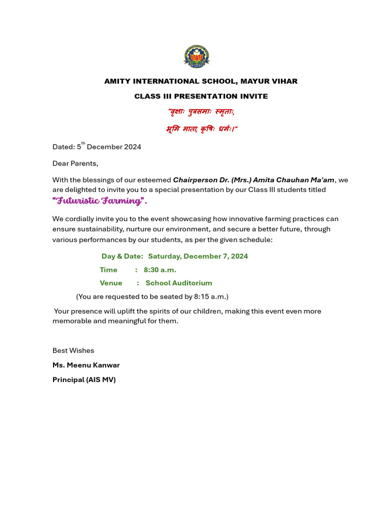 Parents Invite | PDF