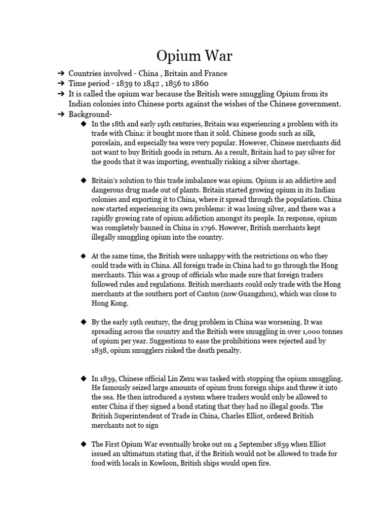 Opium war | PDF | Opium | China