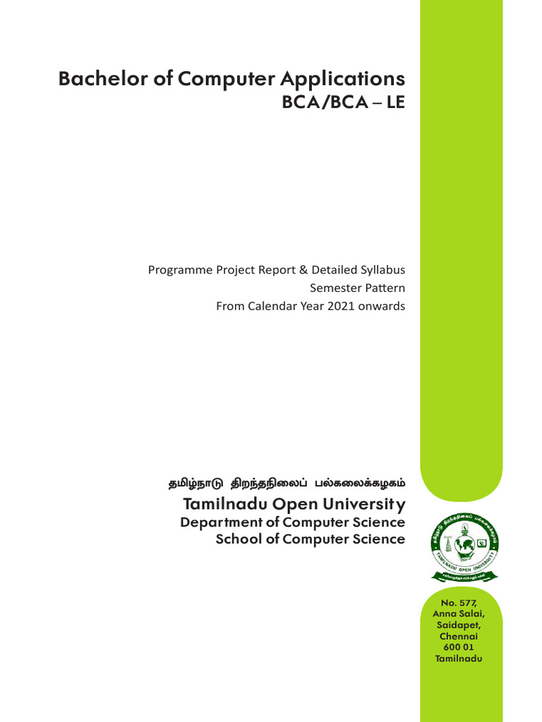 BCA Final PPR 1 | PDF | Academic Degree | Literacy
