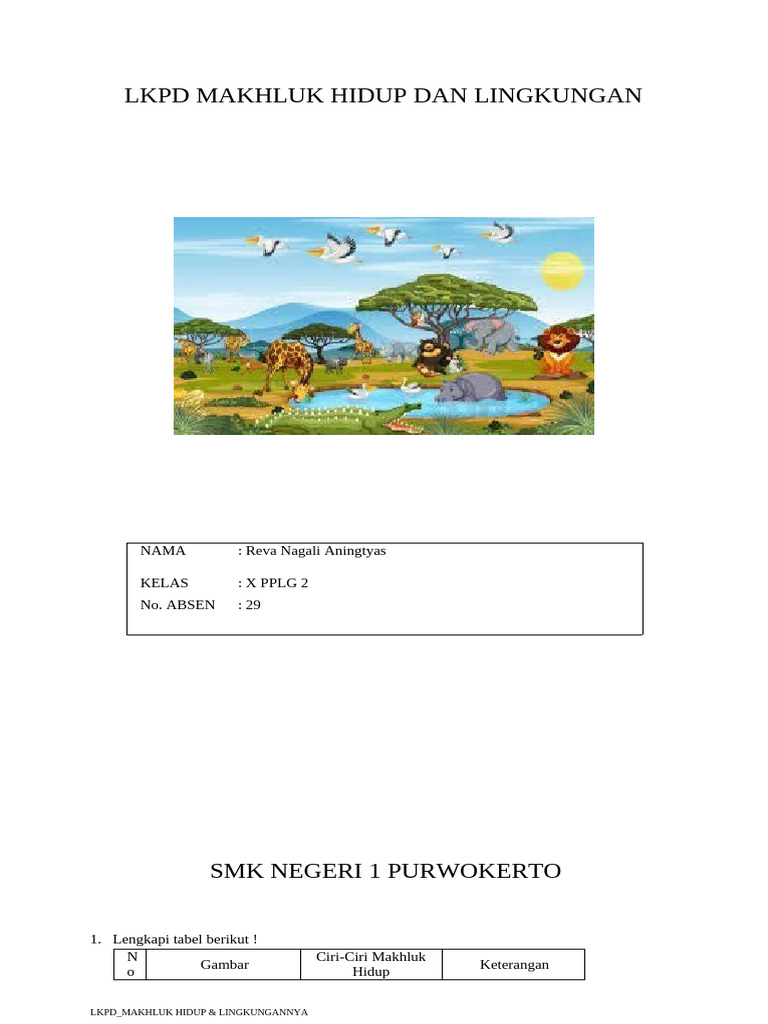Lkpd Makhluk Hidup Dan Lingkungan-5 | PDF Lkpd Makhluk Hidup Dan Lingkungan-5 | PDF