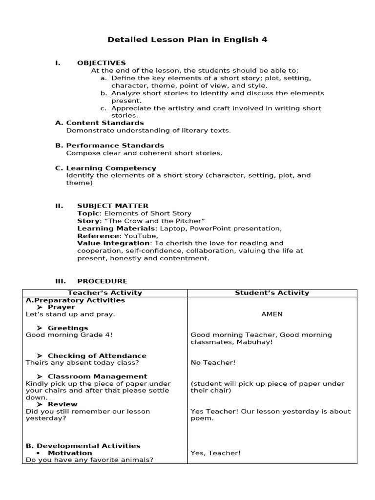 Dlp In English 4 Pdf Teachers Behavior Modification