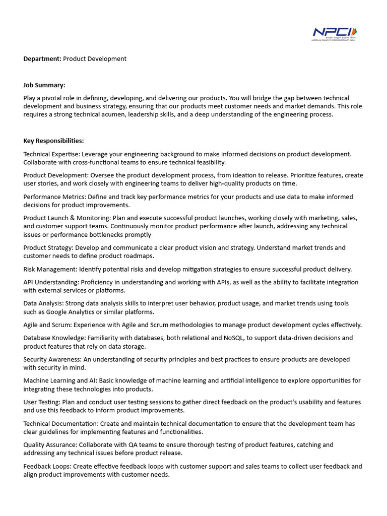 JD-1 | PDF | Agile Software Development | Artificial Intelligence