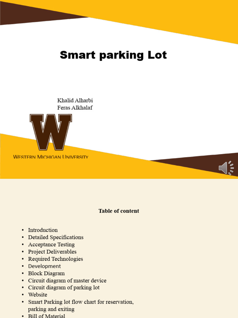 Smart Parking Lot.pptx | PDF | Parking | Parking Lot