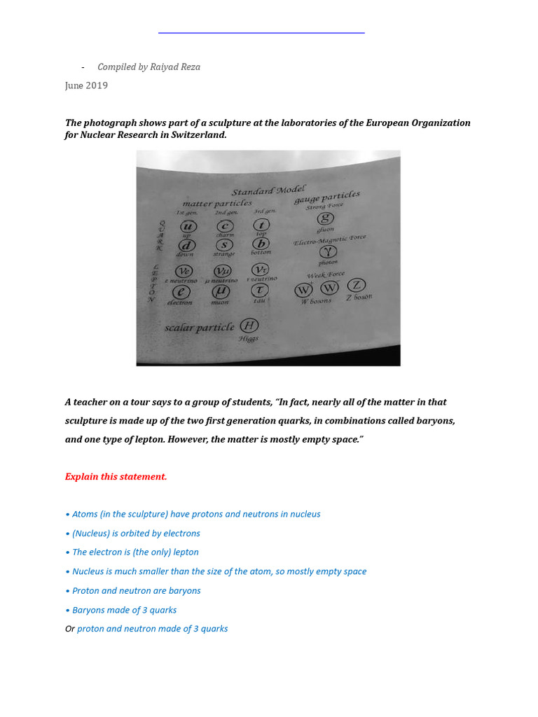 Edexcel A2 Physics Unit 4 All 6 Marks Questions | PDF | Elementary ...