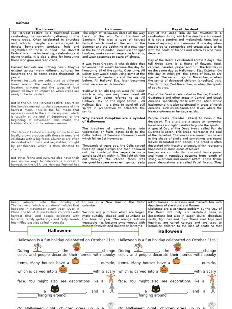 Day of Dead VS Halloween | PDF | Halloween | Traditions