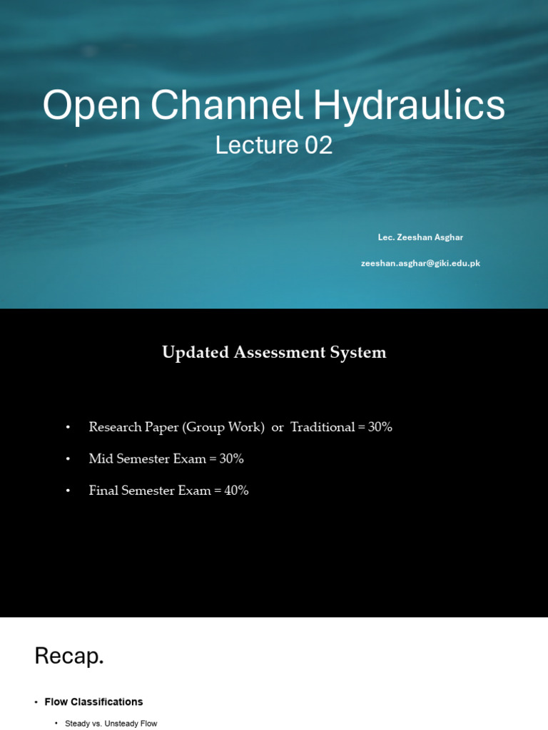 OCF lec 2 | PDF | Fluid Dynamics | Velocity