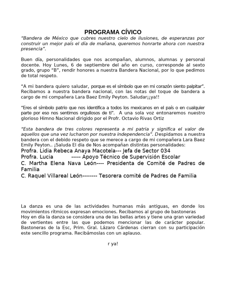 Programa Sep | PDF | Símbolos nacionales | Los símbolos