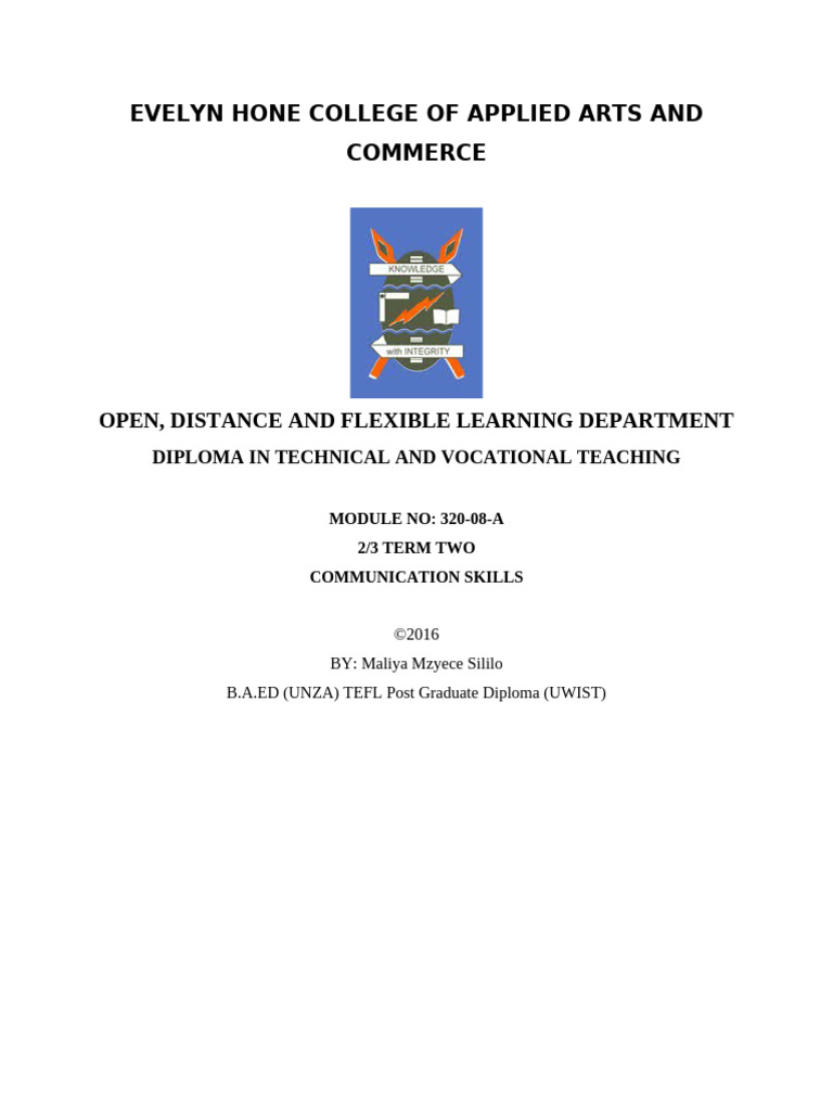 Communication Skills Module 2 | PDF | Memorandum | Communication