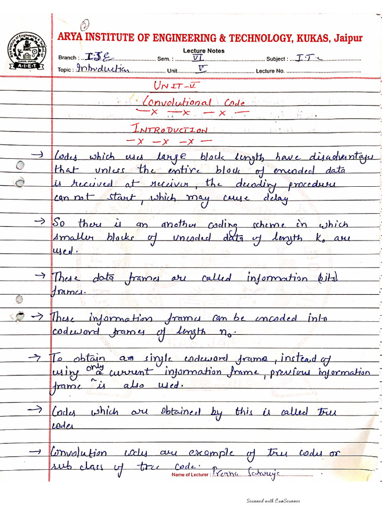 ITC Unit-5 (1) CLG | PDF