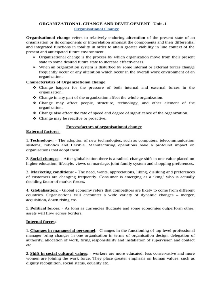 Unit 1 (1) | PDF | Organizational Behavior | Innovation