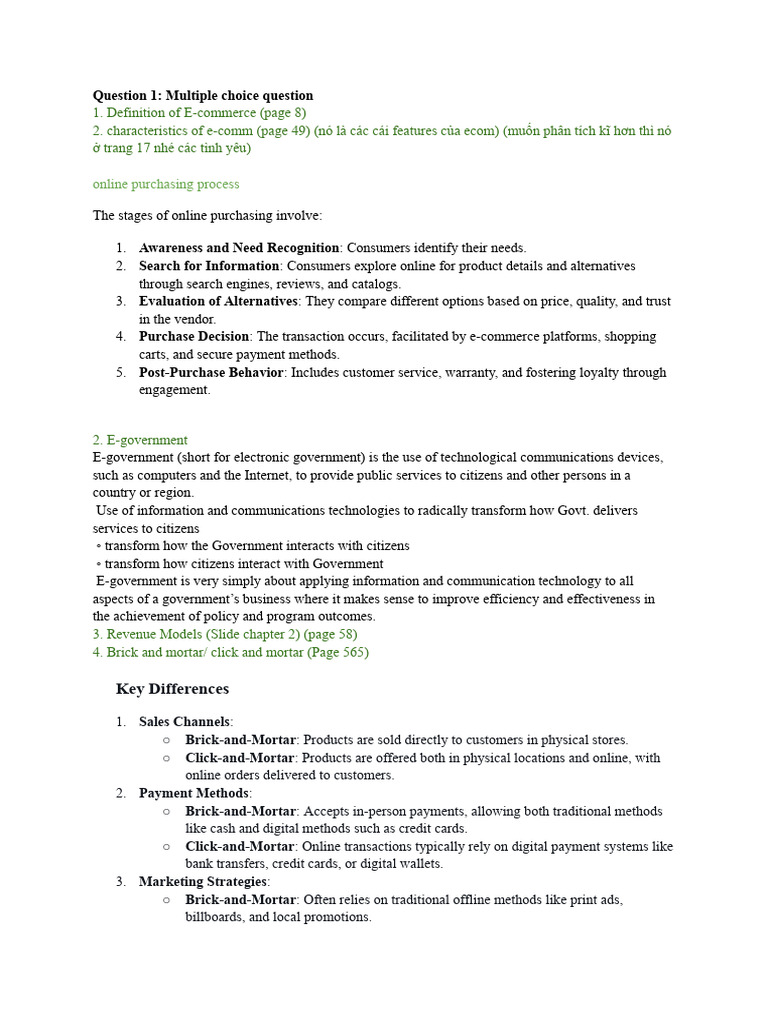E-commerce and E-government Overview | PDF | Direct Marketing ...