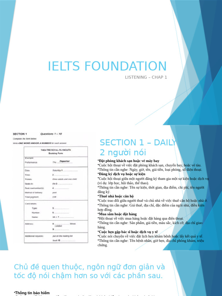 IELTS FOUNDATION - Listening | PDF