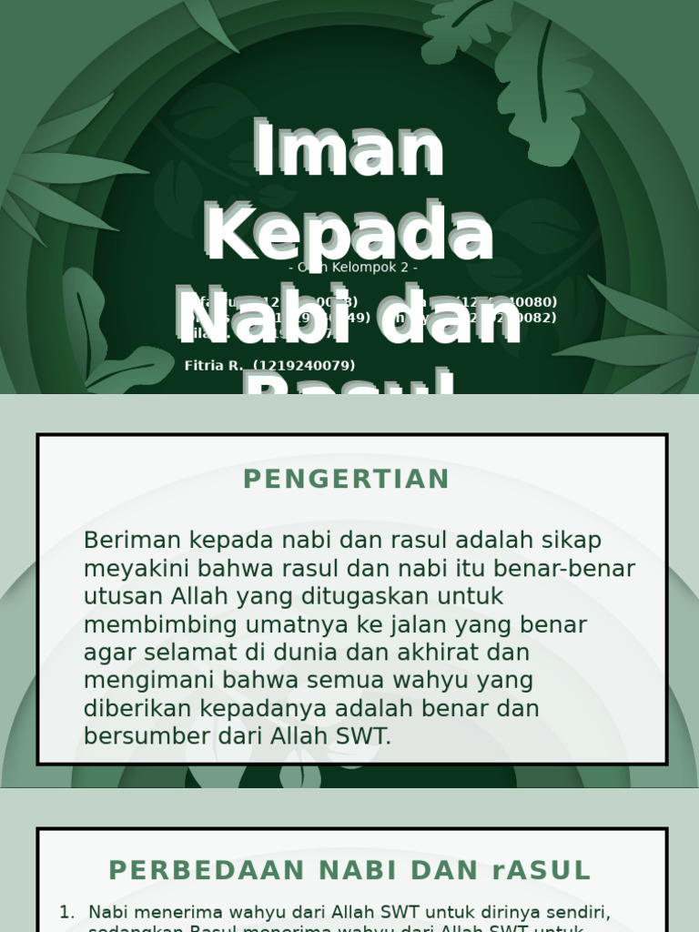 Iman kepada Nabi dan Rasul dalam Islam | PDF