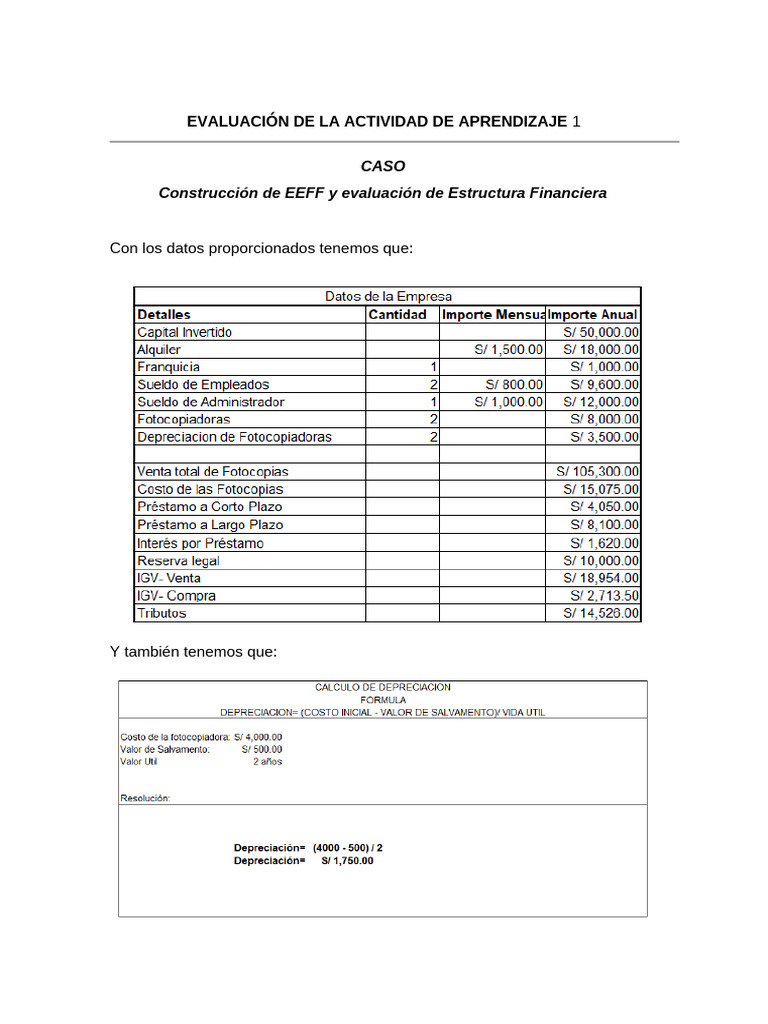 AA1- INFORME ANALISIS DE LA INFO. ANTHONY | PDF | Capital de trabajo | Business