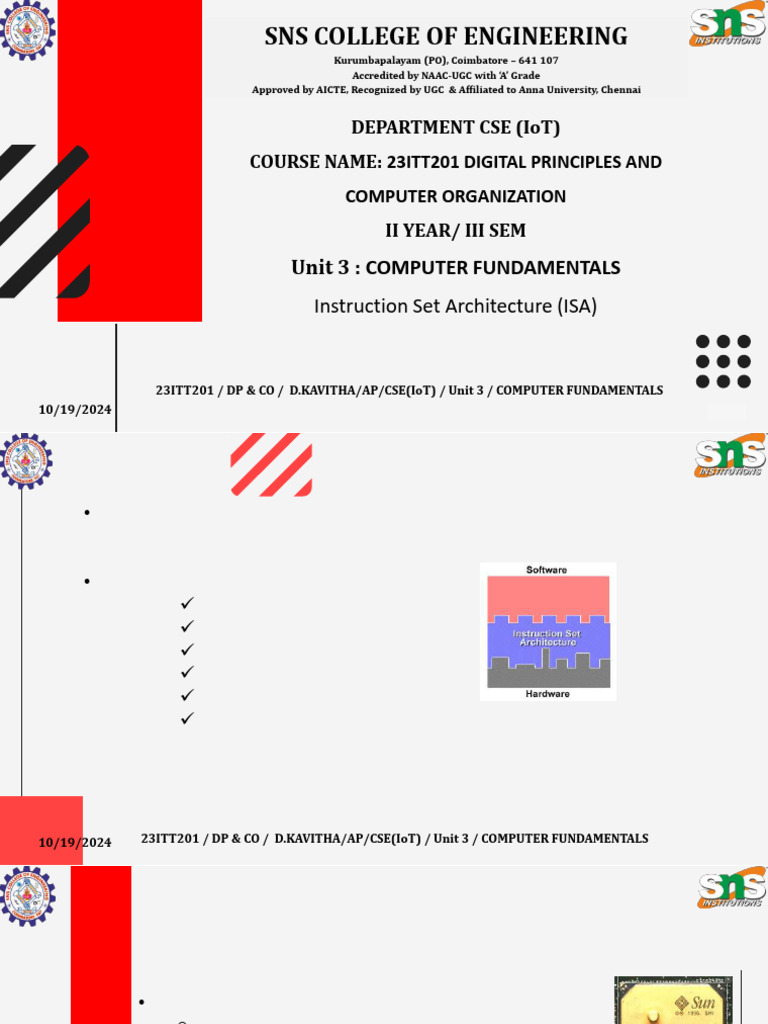 ISA (Instruction Set Architecture) | PDF | Central Processing Unit ...