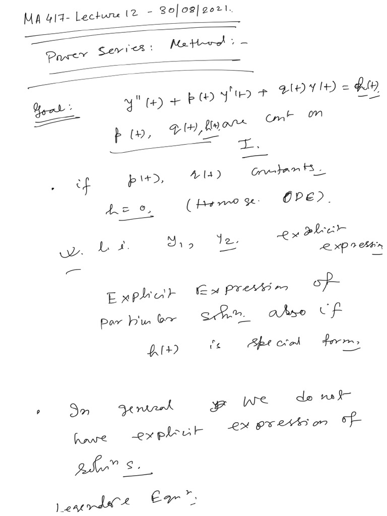 MA417 Live Lecture12 | PDF