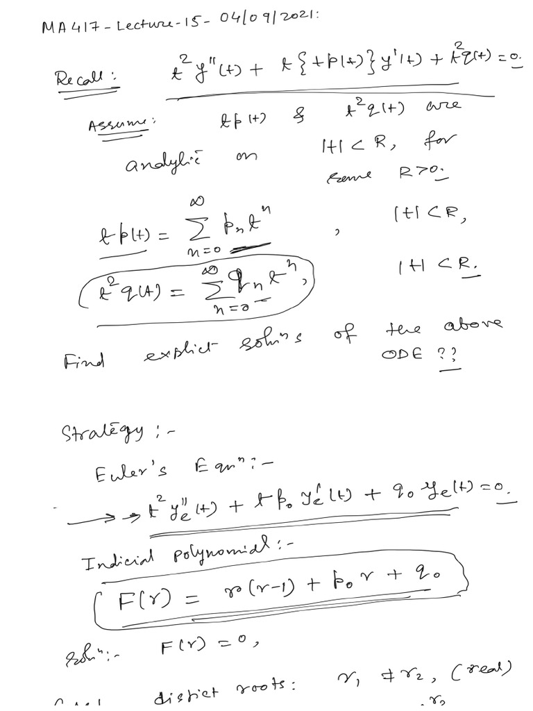 MA417 Live Lecture15 | PDF