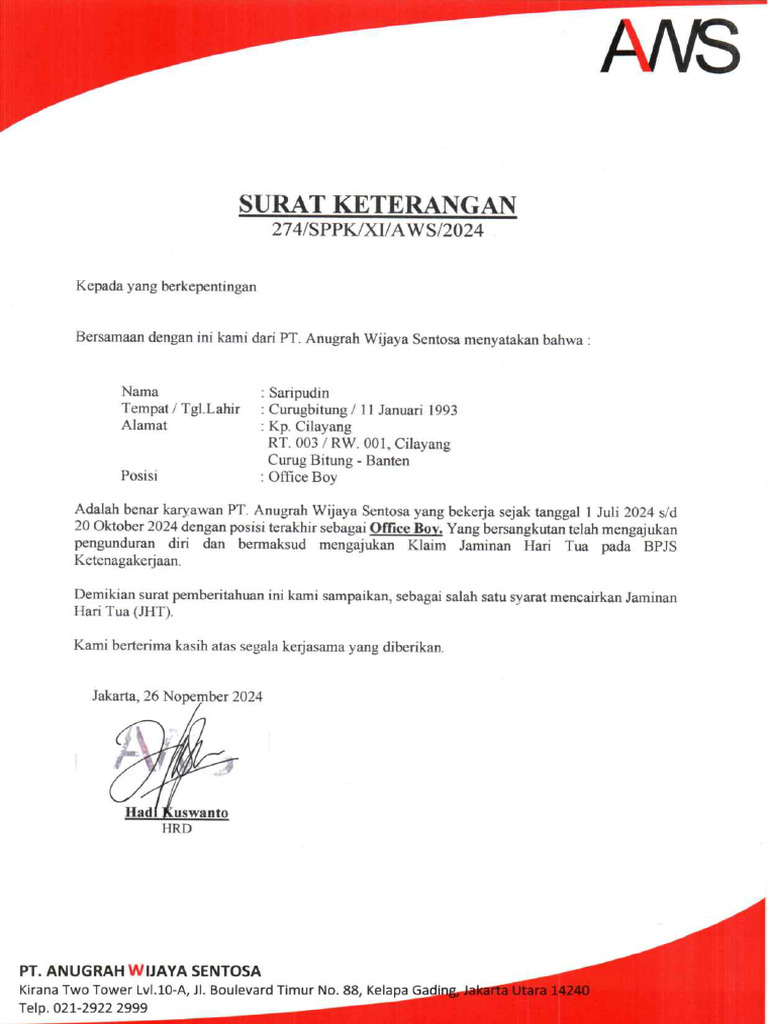 Saripudin Paklaring | PDF