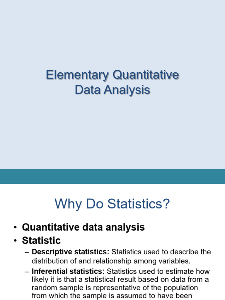 Intro to Quantitative Data Analysis | PDF | Statistics | Skewness