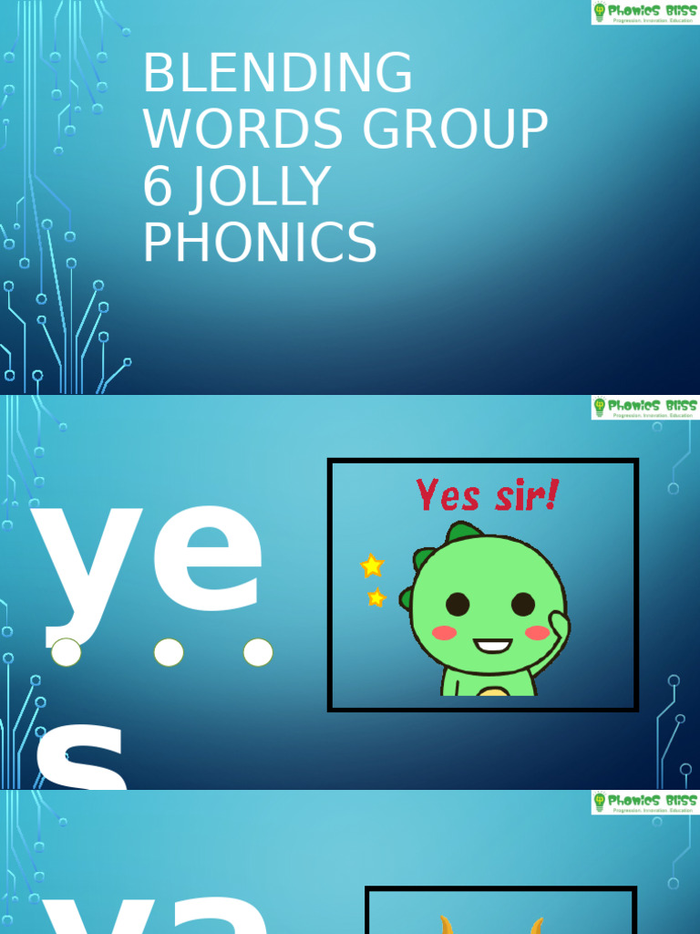 Jolly Phonics Blending Words Guide | PDF